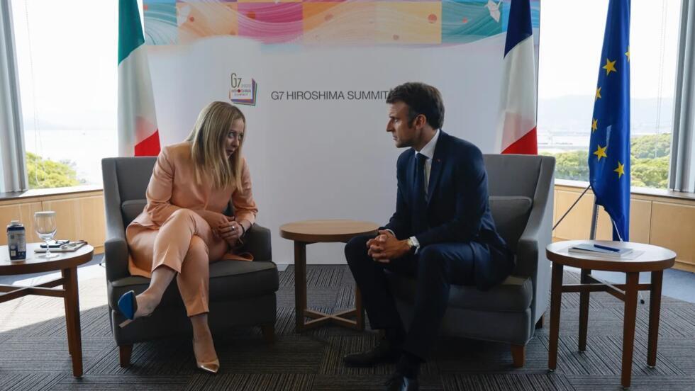 Migration casts shadow over talks between Macron and Italian PM Meloni